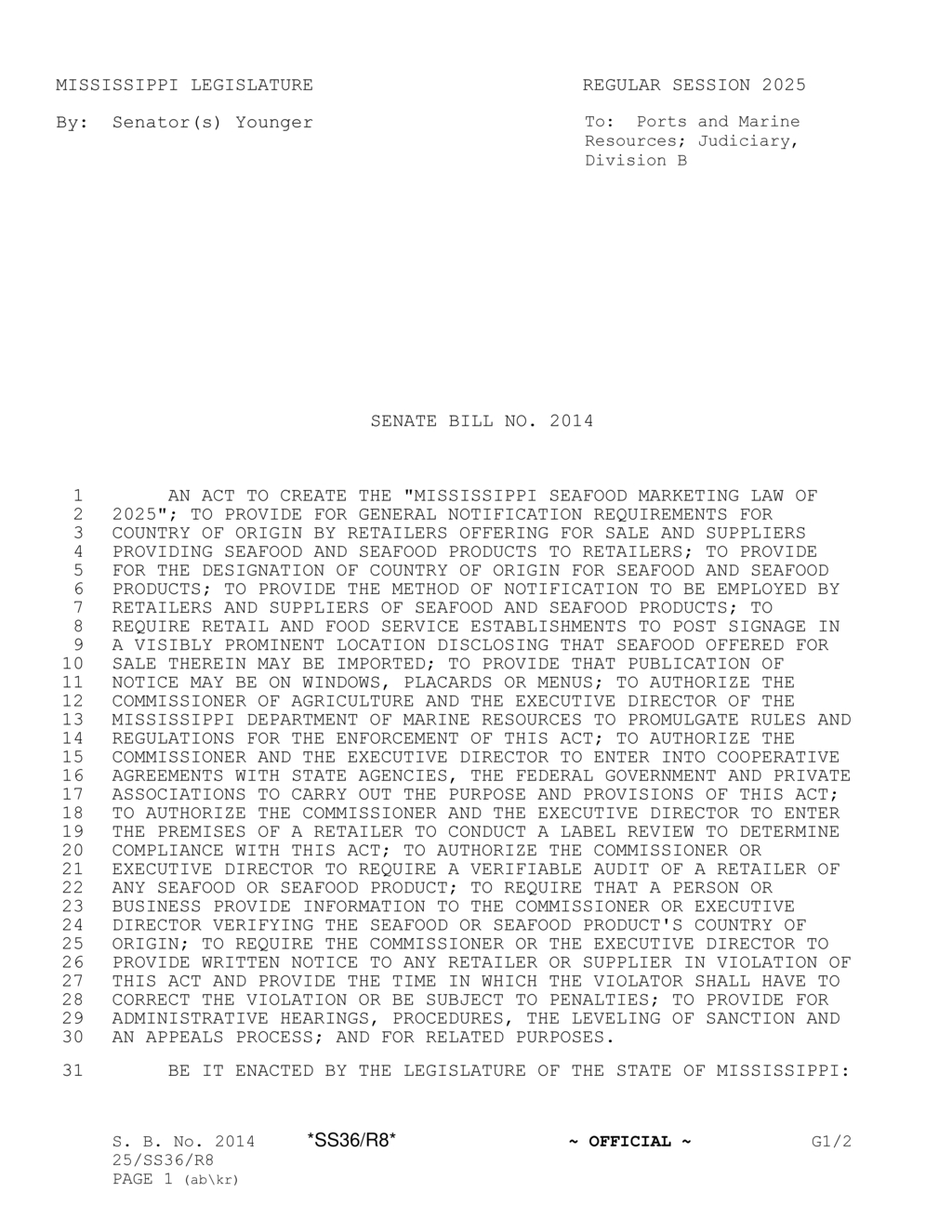 CitizenPortal.ai - New bill mandates seafood origin labeling for ...