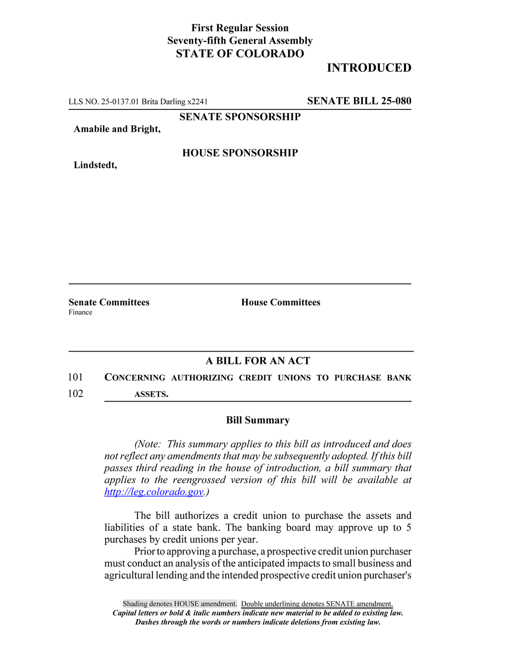 CitizenPortal.ai - Colorado Senate bill allows credit unions to acquire ...