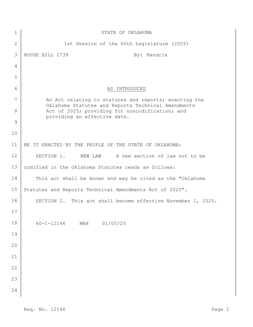 CitizenPortal.ai - Oklahoma Legislature introduces Statutes and Reports ...