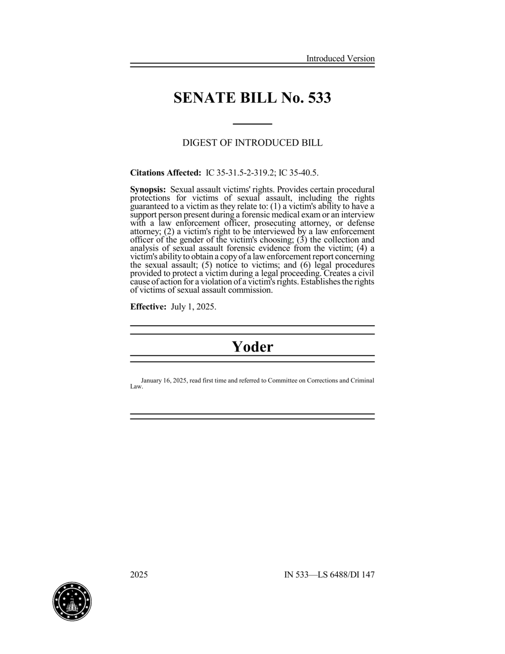 CitizenPortal.ai - Indiana law enhances victims' rights during sexual ...