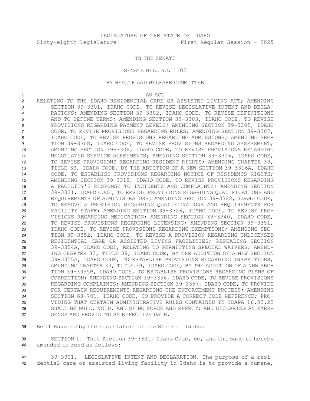 CitizenPortal.ai - Idaho amends laws to enhance resident rights in care ...