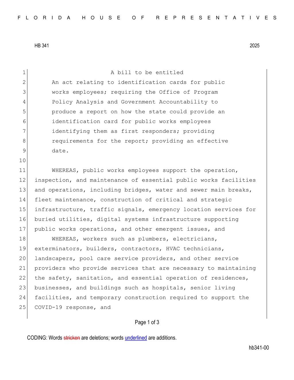 CitizenPortal.ai - Florida House recognizes public works employees as ...