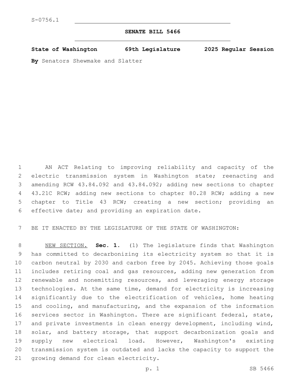 CitizenPortal.ai - Washington establishes electric transmission office ...