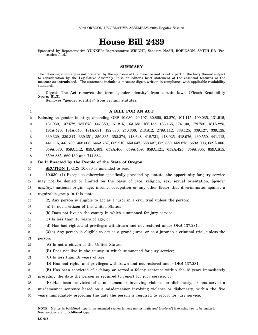 CitizenPortal.ai - State bill HB 2439 targets medical discrimination ...