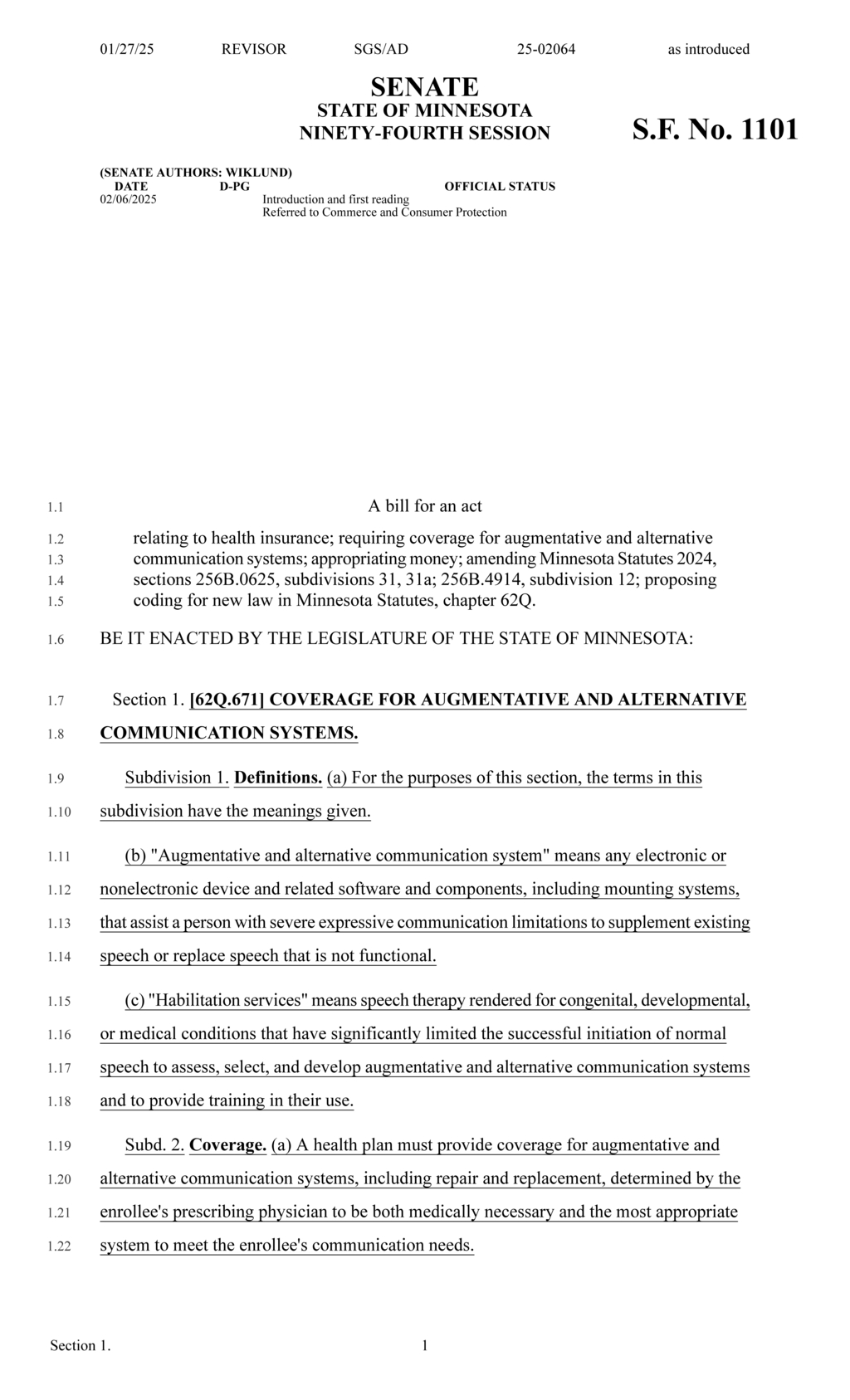 CitizenPortal.ai - Minnesota Legislature mandates health coverage for ...