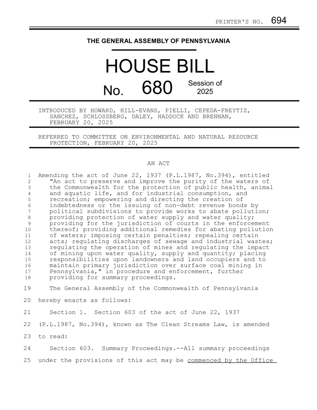 CitizenPortal.ai - Pennsylvania Assembly amends Clean Streams Law to ...