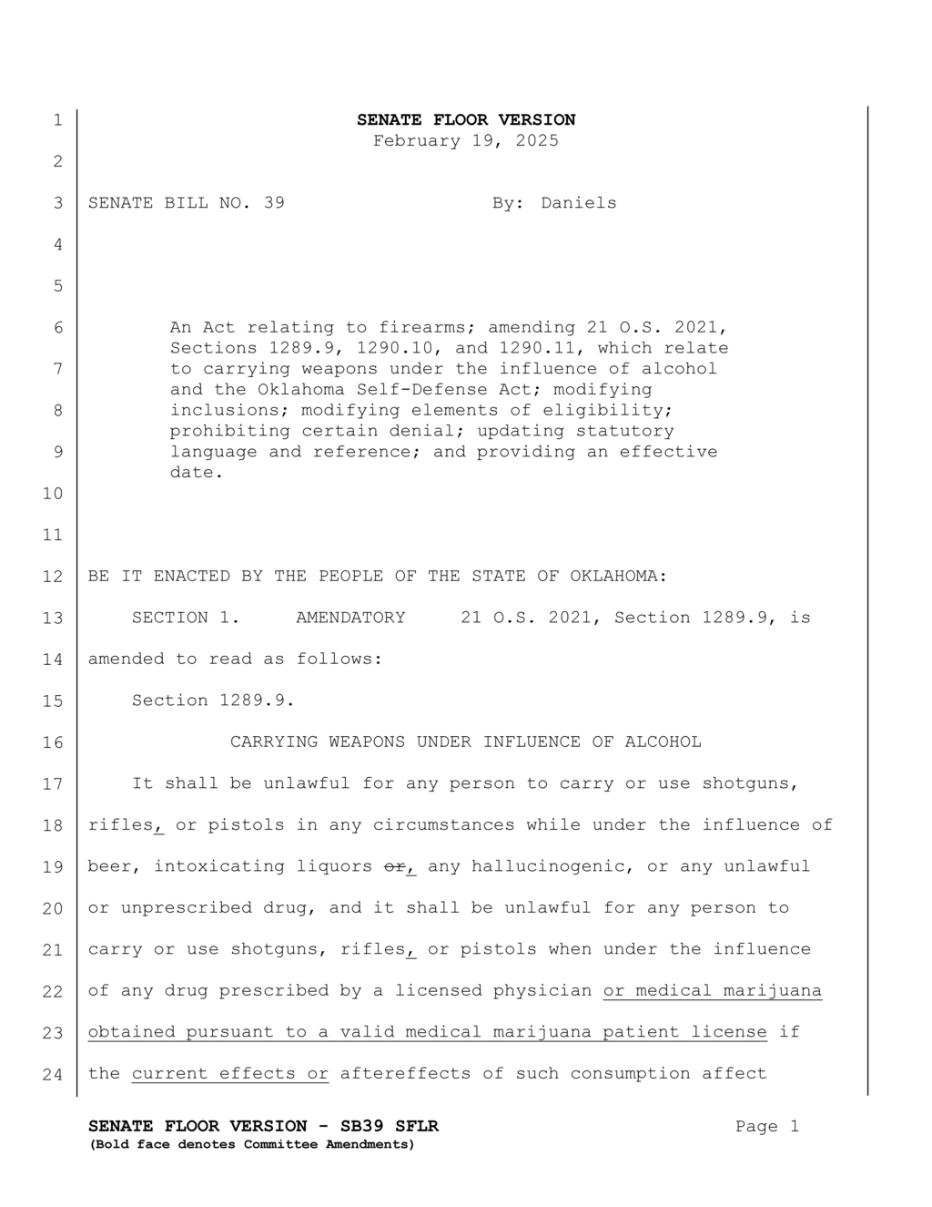 CitizenPortal.ai - Oklahoma Senate approves handgun license provision ...