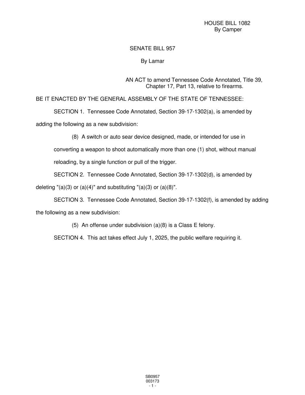CitizenPortal.ai - Tennessee Assembly approves new firearm regulations ...