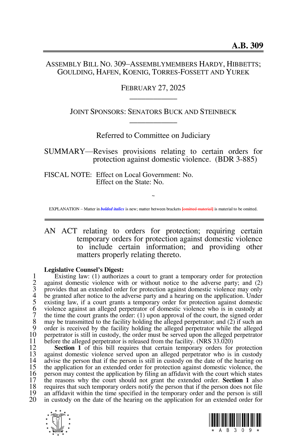 CitizenPortal.ai - Nevada Court modifies domestic violence restraining ...