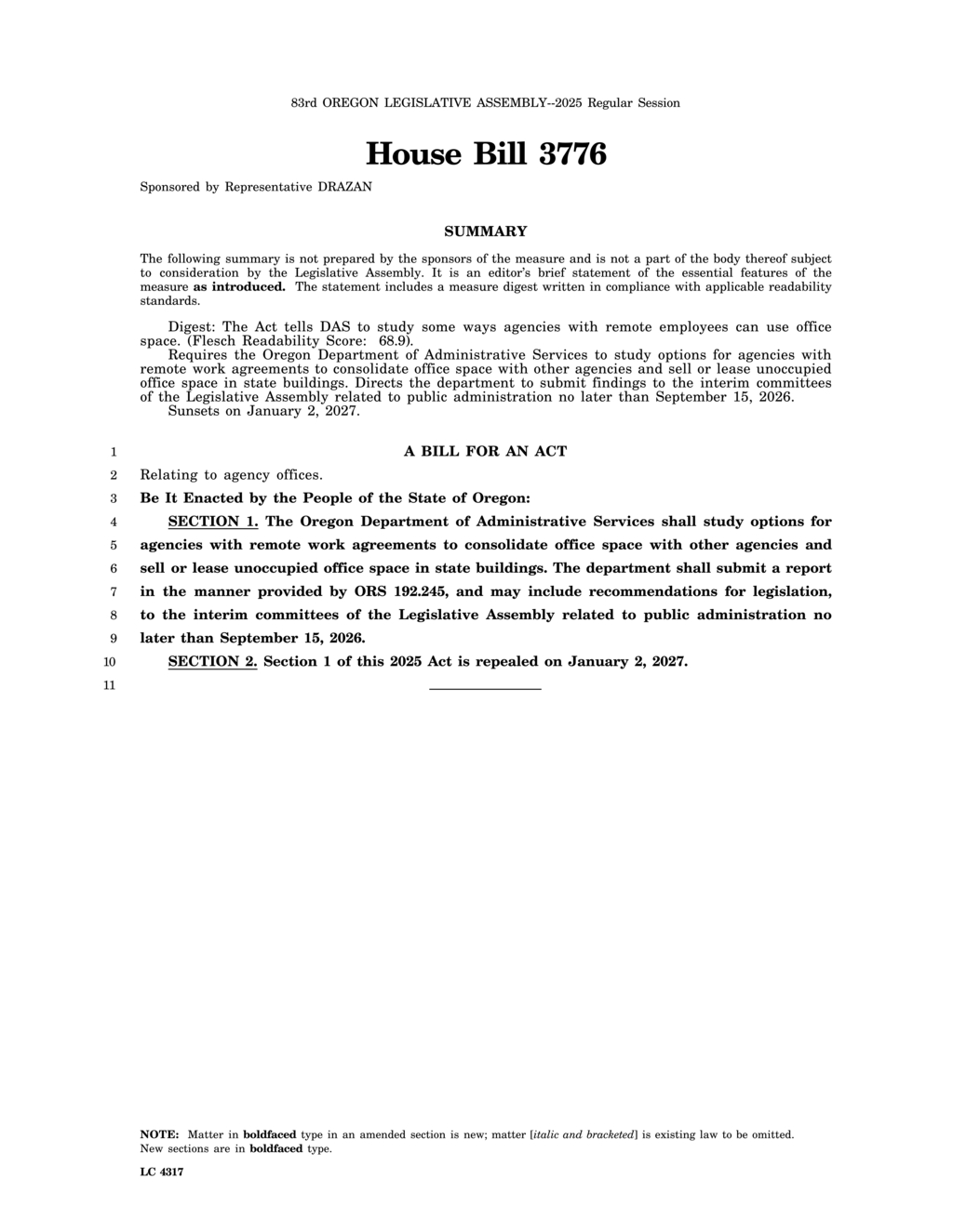 CitizenPortal.ai - Oregon House Bill 3776 directs study on ...