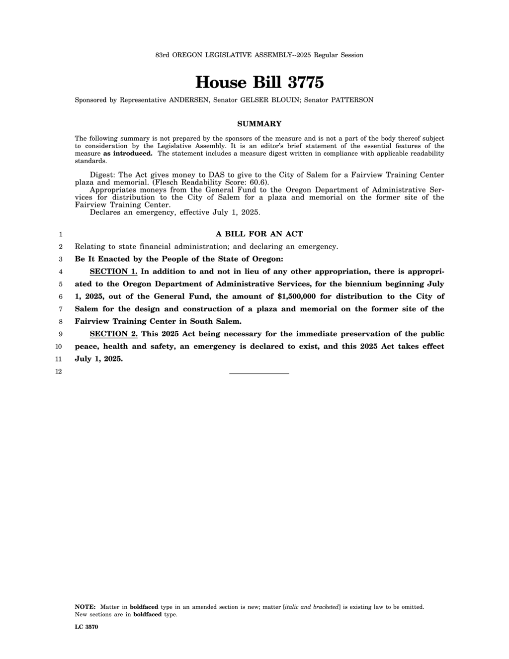 CitizenPortal.ai - Oregon Legislature approves $1.5M for Salem Fairview ...