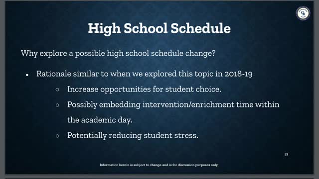 CitizenPortal.ai - School board evaluates shift to 7 or 8 period ...