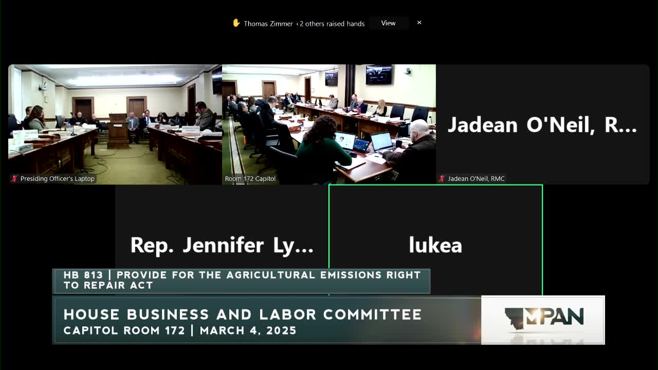 CitizenPortal.ai - Montana equipment dealers oppose HB 813 citing ...
