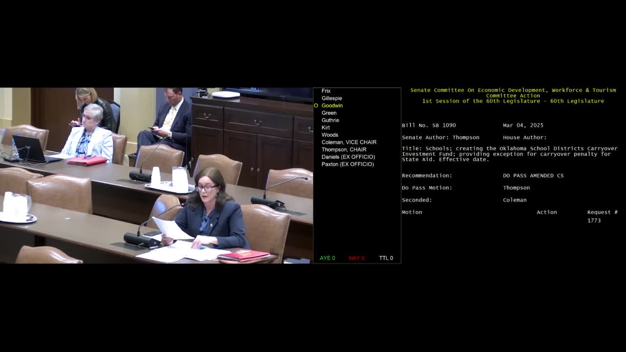 Sponsor lays over Senate Bill 1095 after citing business-practice ...