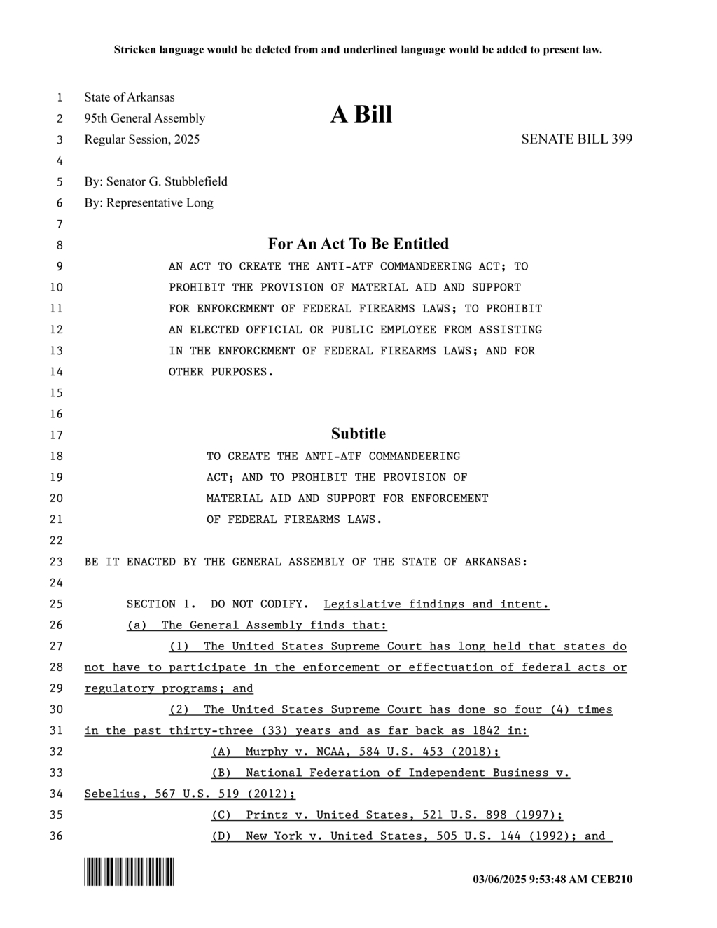 CitizenPortal.ai - Arkansas lawmakers introduce Anti-ATF Commandeering ...