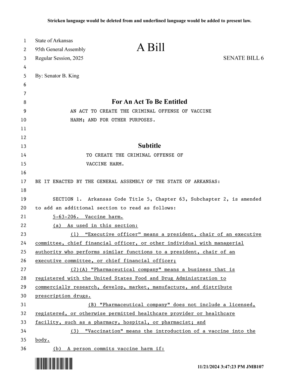 CitizenPortal.ai - Senator King introduces Senate Bill 6 targeting ...