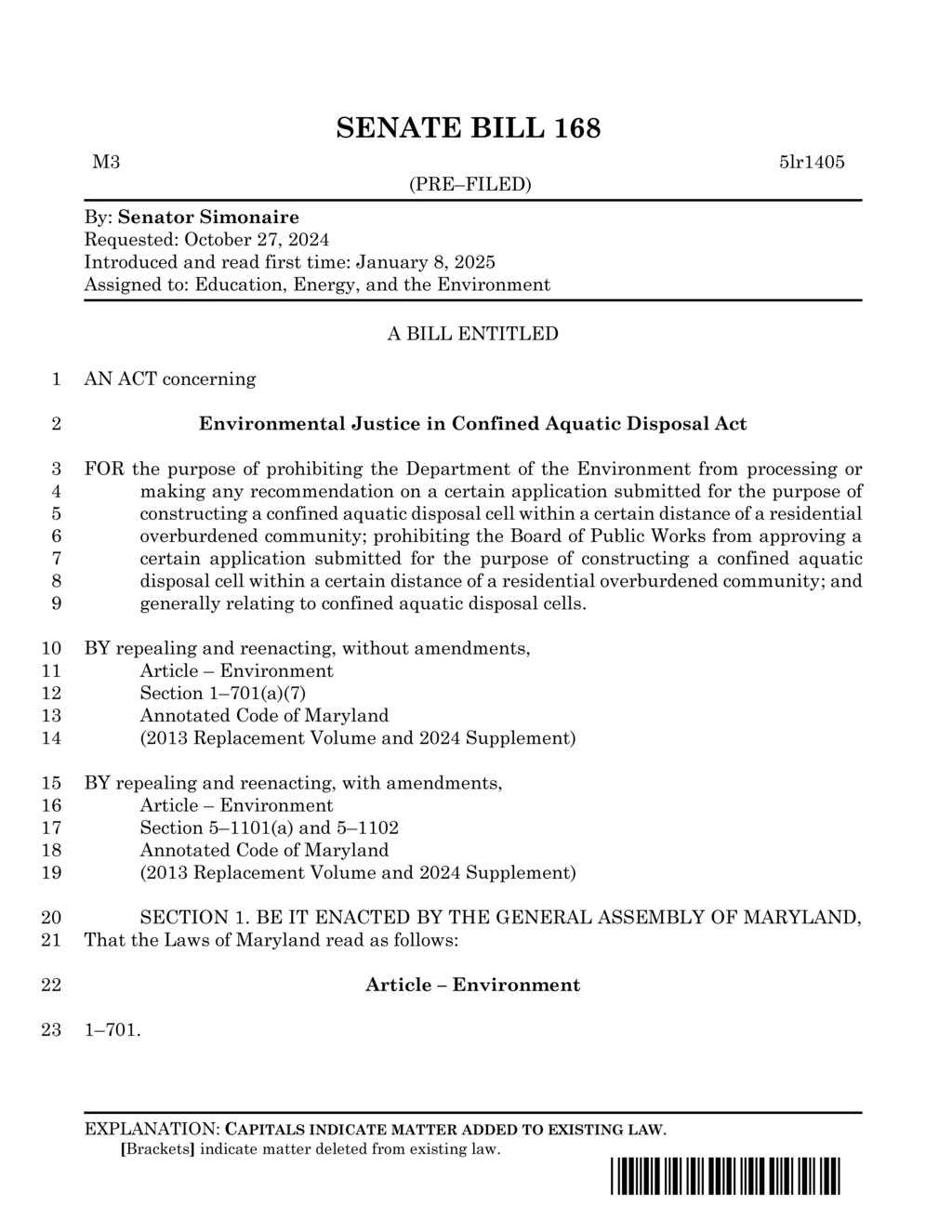 CitizenPortal.ai - Maryland Senate passes Bill 168 restricting waste ...