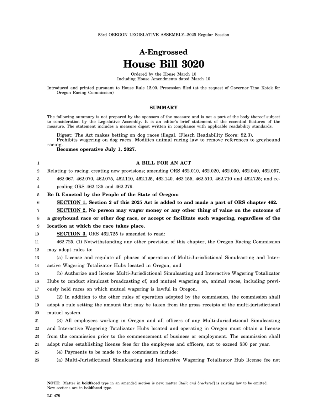 CitizenPortal.ai - Oregon Racing Commission updates licensing rules and ...