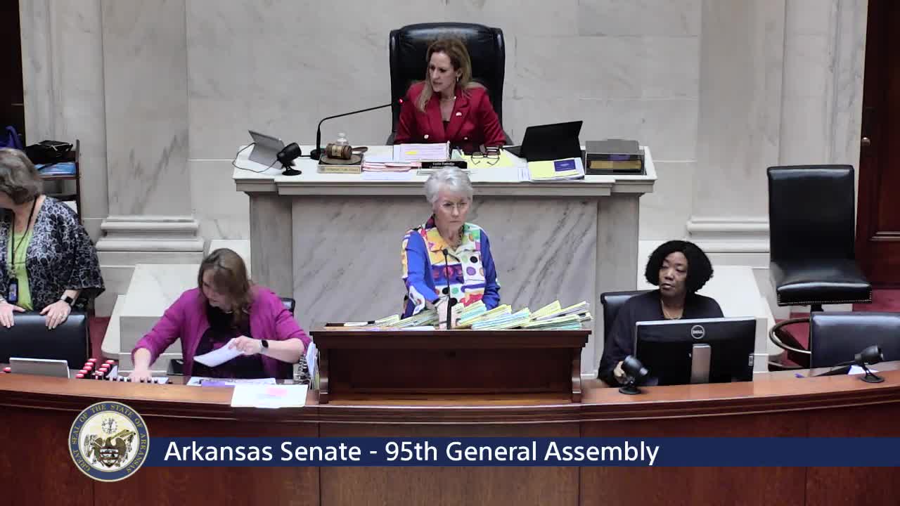 CitizenPortal.ai - Senator Tucker introduces Arkansas State Senate ...