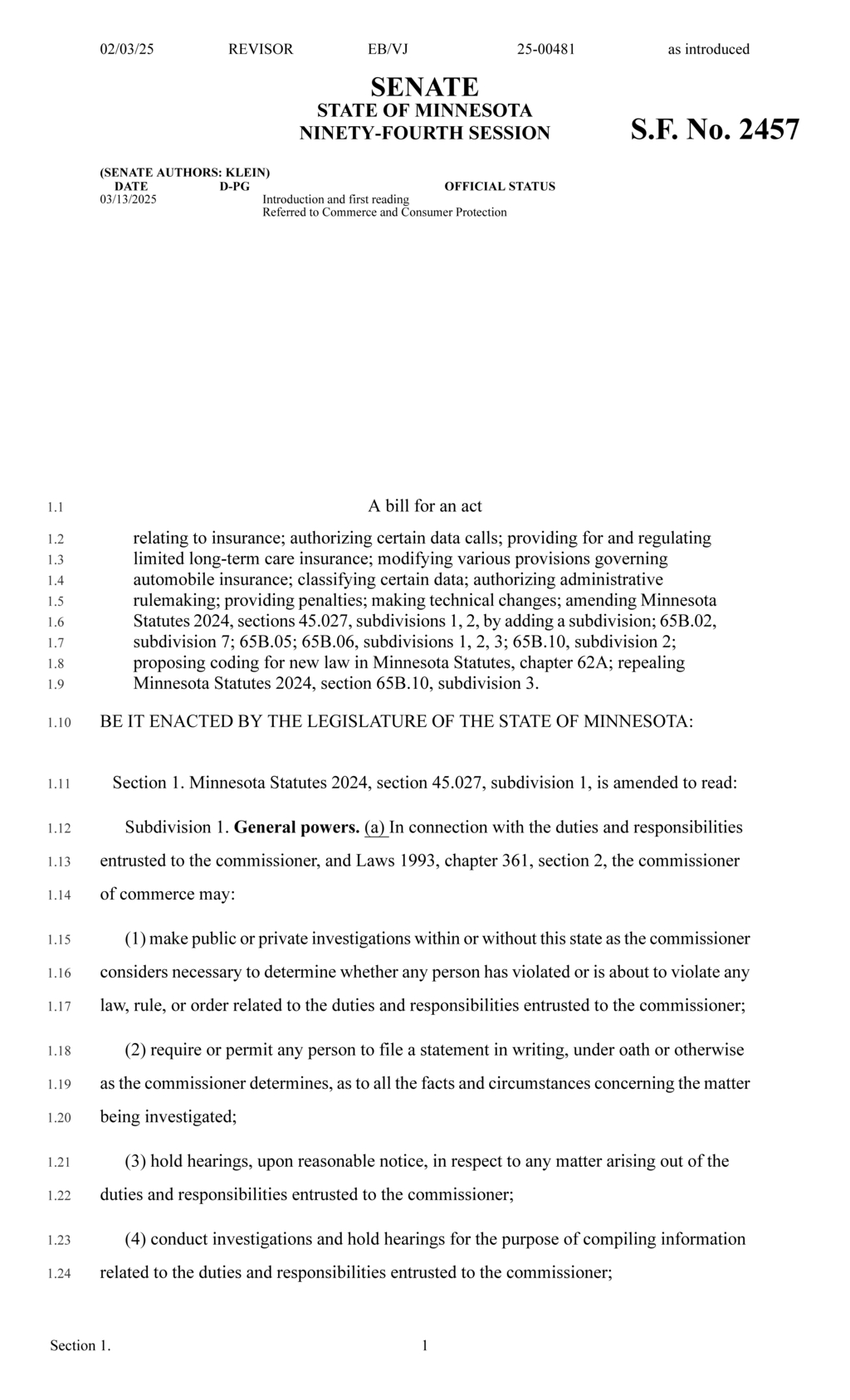 CitizenPortal.ai - Minnesota commissioner to enforce new long-term care ...