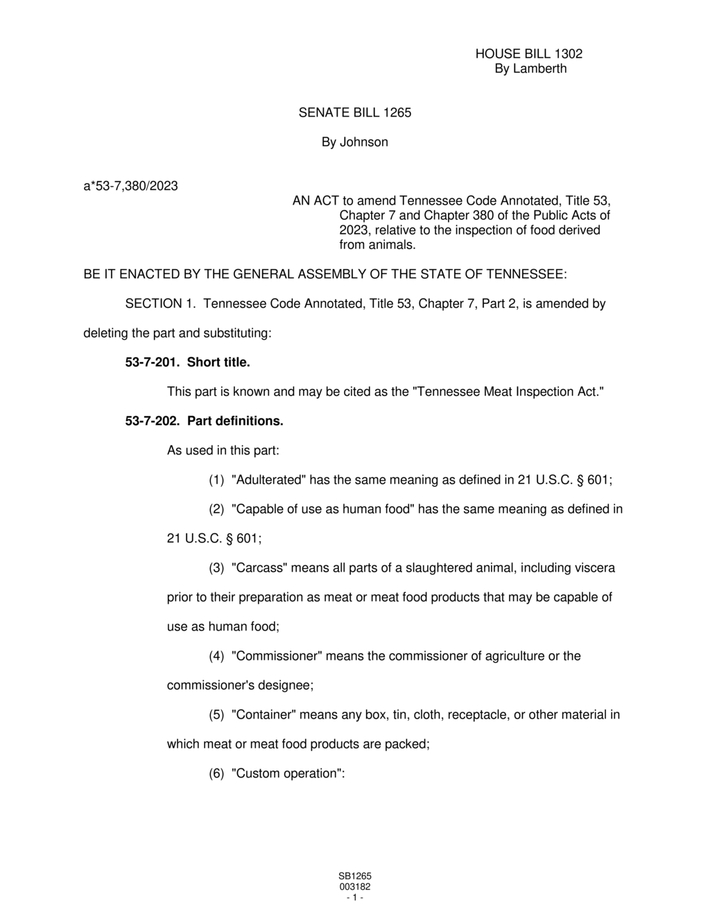 CitizenPortal.ai - Tennessee enacts state meat inspection program ...