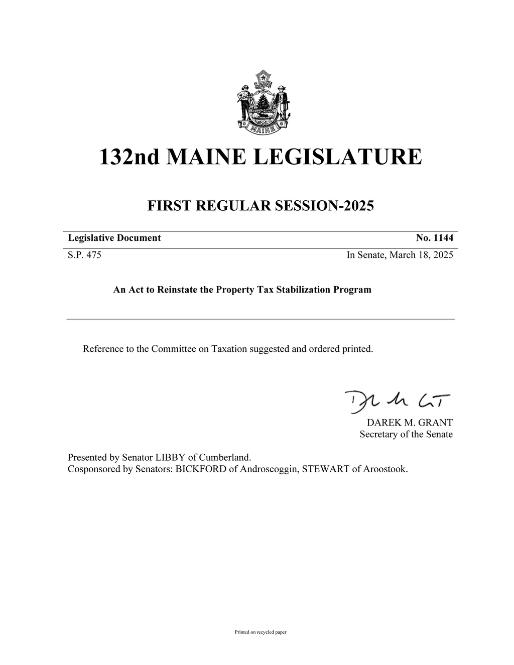 CitizenPortal.ai - Maine reinstates property tax stabilization for ...