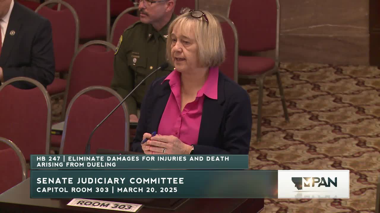 CitizenPortal.ai - Montana committee debates repeal of outdated dueling ...