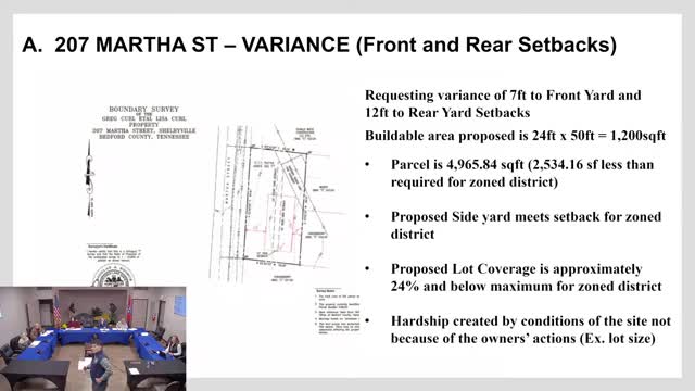 CitizenPortal.ai - Board evaluates rear yard setback variance request ...