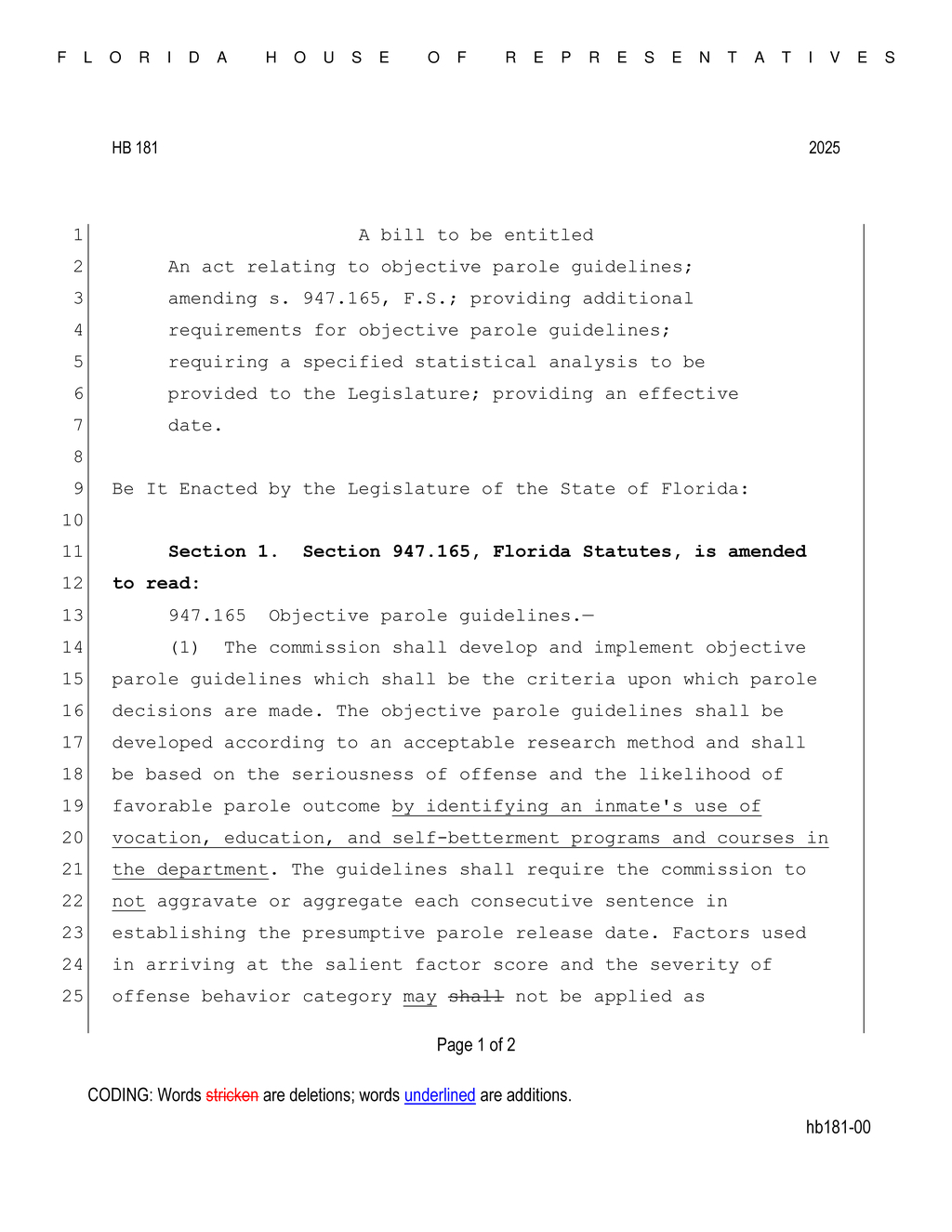 CitizenPortal.ai - Florida House introduces bill for new objective ...