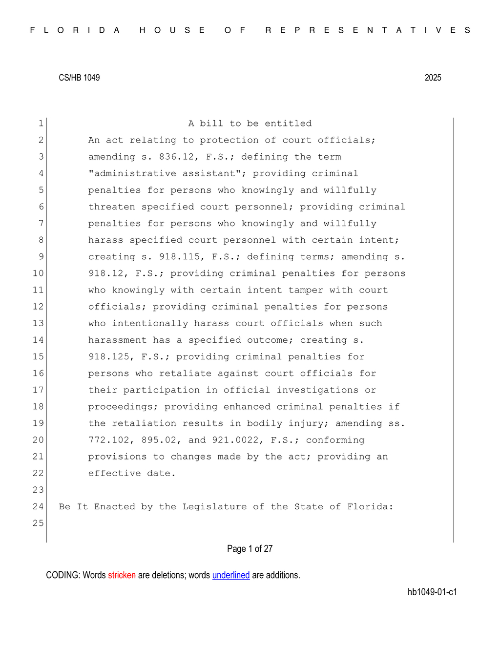 CitizenPortal.ai - Florida House introduces new penalties for ...