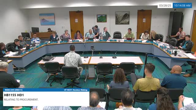 CitizenPortal.ai - Hawaii lawmakers debate HB 1155 procurement ...