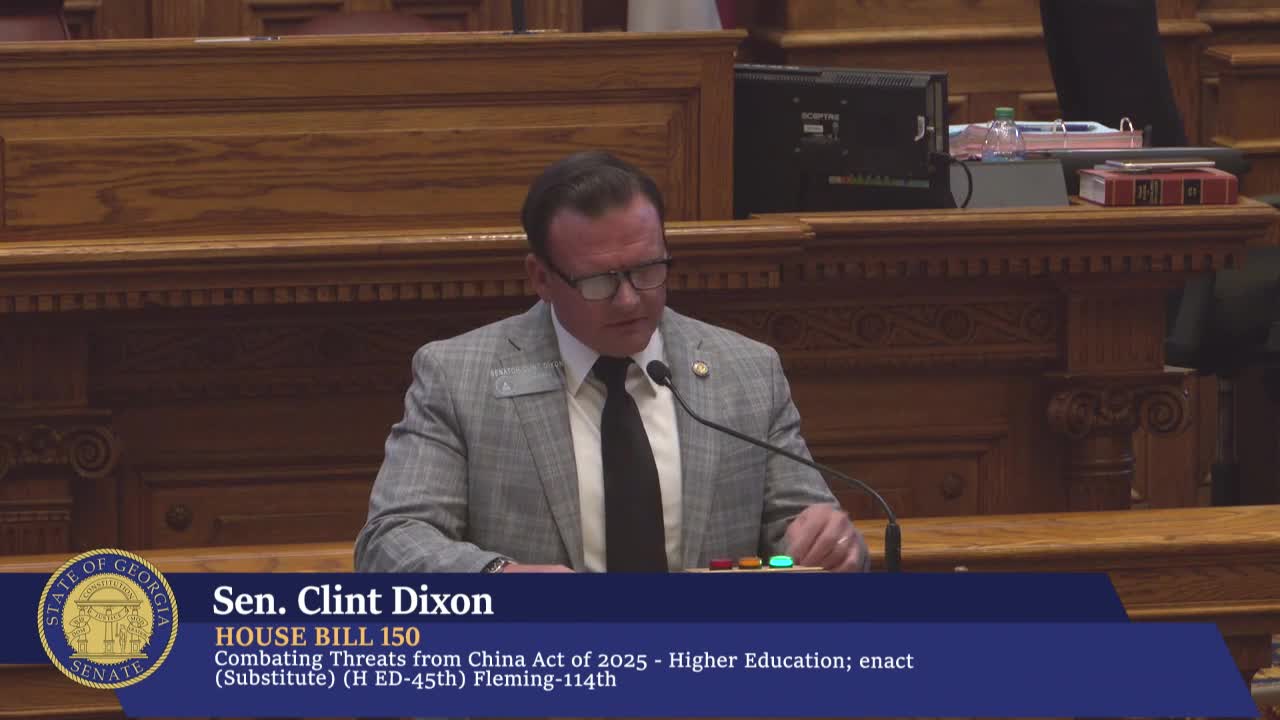 CitizenPortal.ai - Senate discusses HB 150 targeting foreign funding in ...