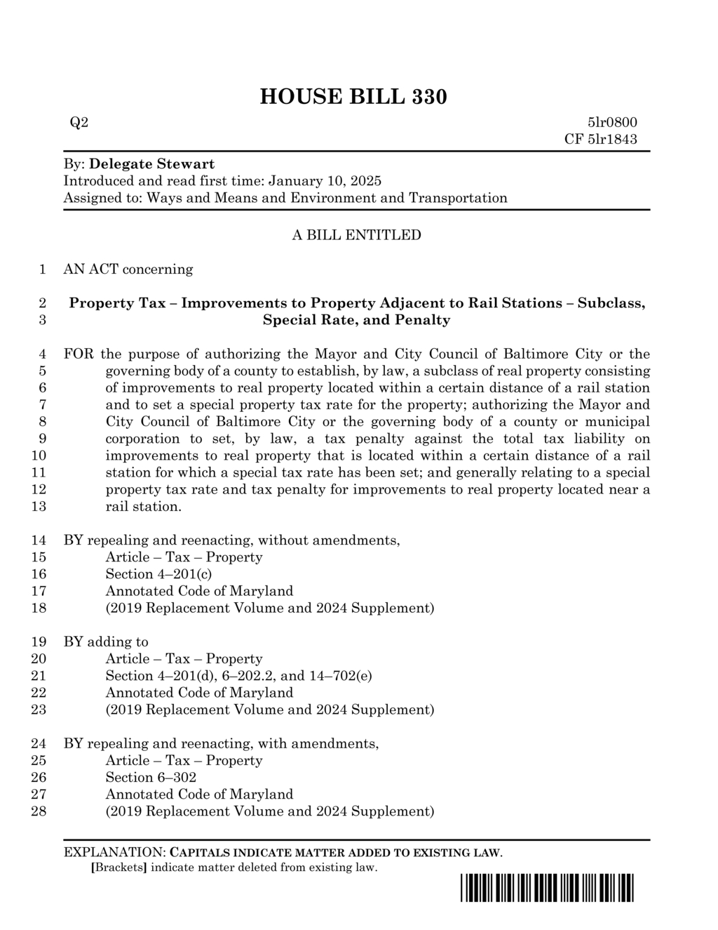 CitizenPortal.ai - House Bill 330 authorizes Baltimore to establish ...