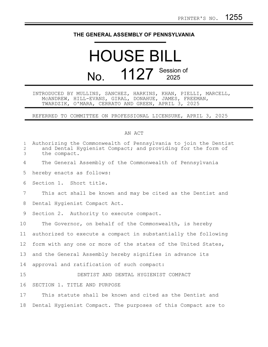 CitizenPortal.ai - Pennsylvania General Assembly approves Dentist and ...