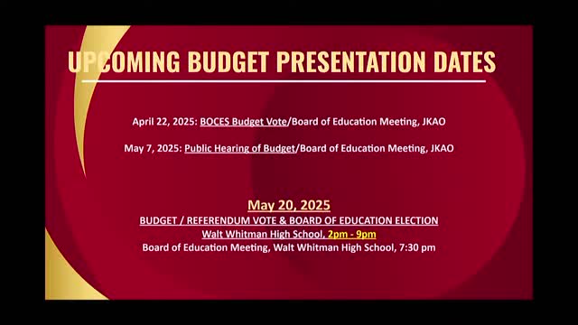 CitizenPortal.ai - South Huntington School Board approves budget of ...