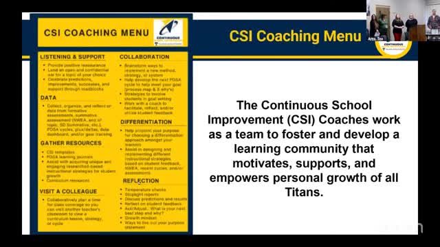 District coaches outline Continuous School Improvement tools; staff ...