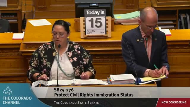 CitizenPortal.ai - Colorado Senate debates Senate Bill 276 on immigrant ...