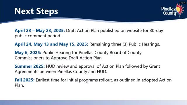CitizenPortal.ai - Pinellas County schedules public comment period for vital HUD action plan ...