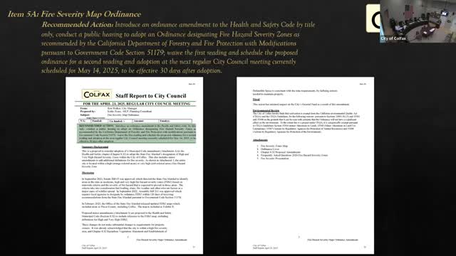 CitizenPortal.ai - Colfax council introduces ordinance to adopt state ...