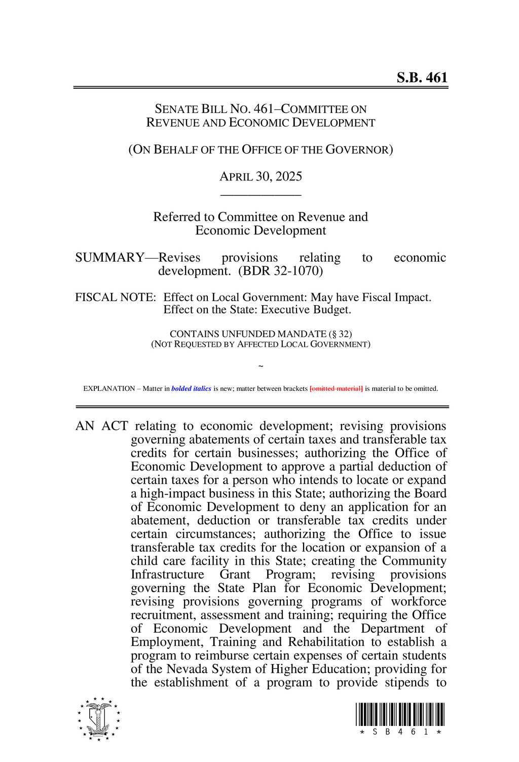 CitizenPortal.ai - Nevada Office of Economic Development approves new ...