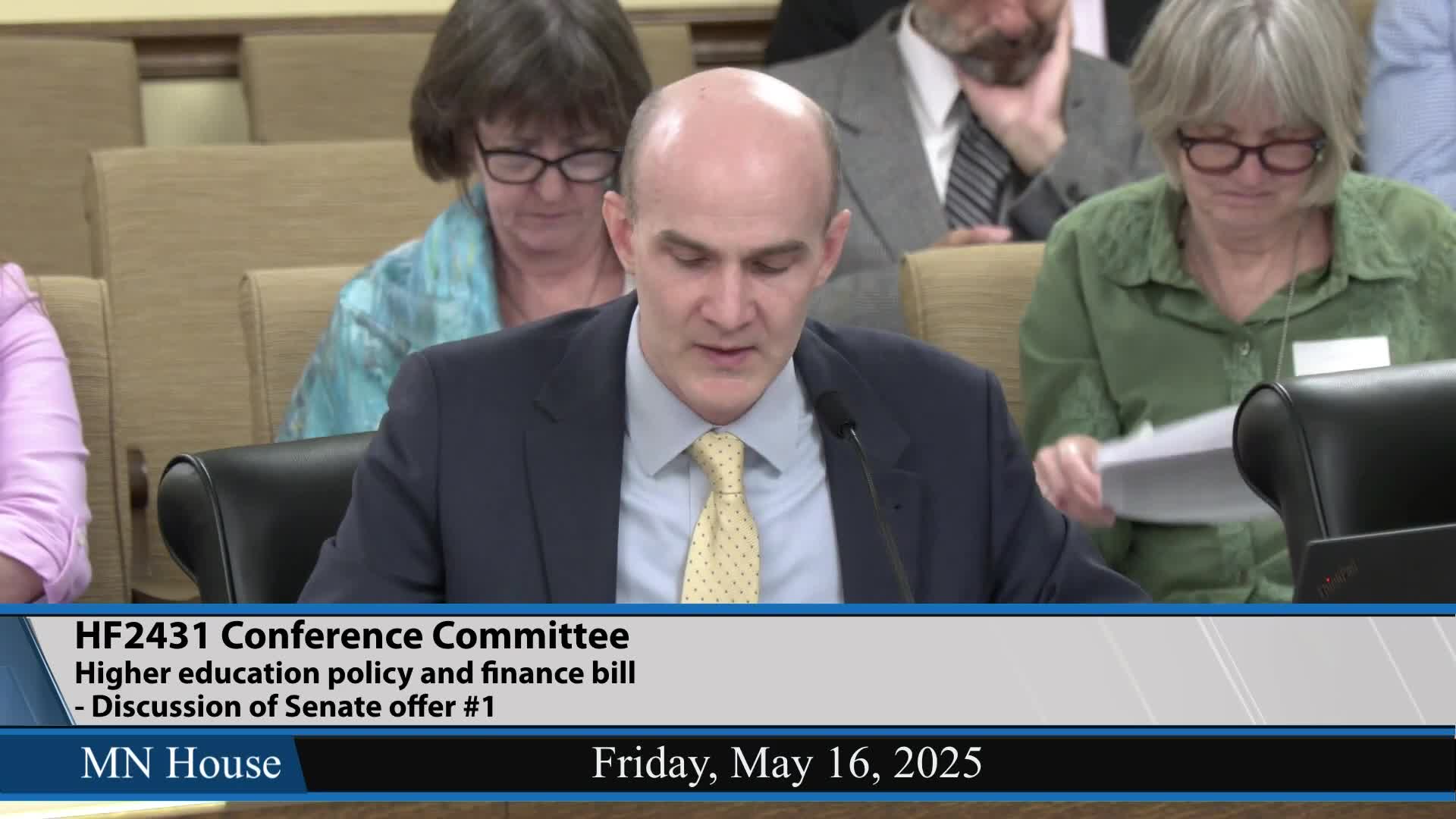 CitizenPortal.ai - Conference committee reviews Senate 'offer No. 1 ...