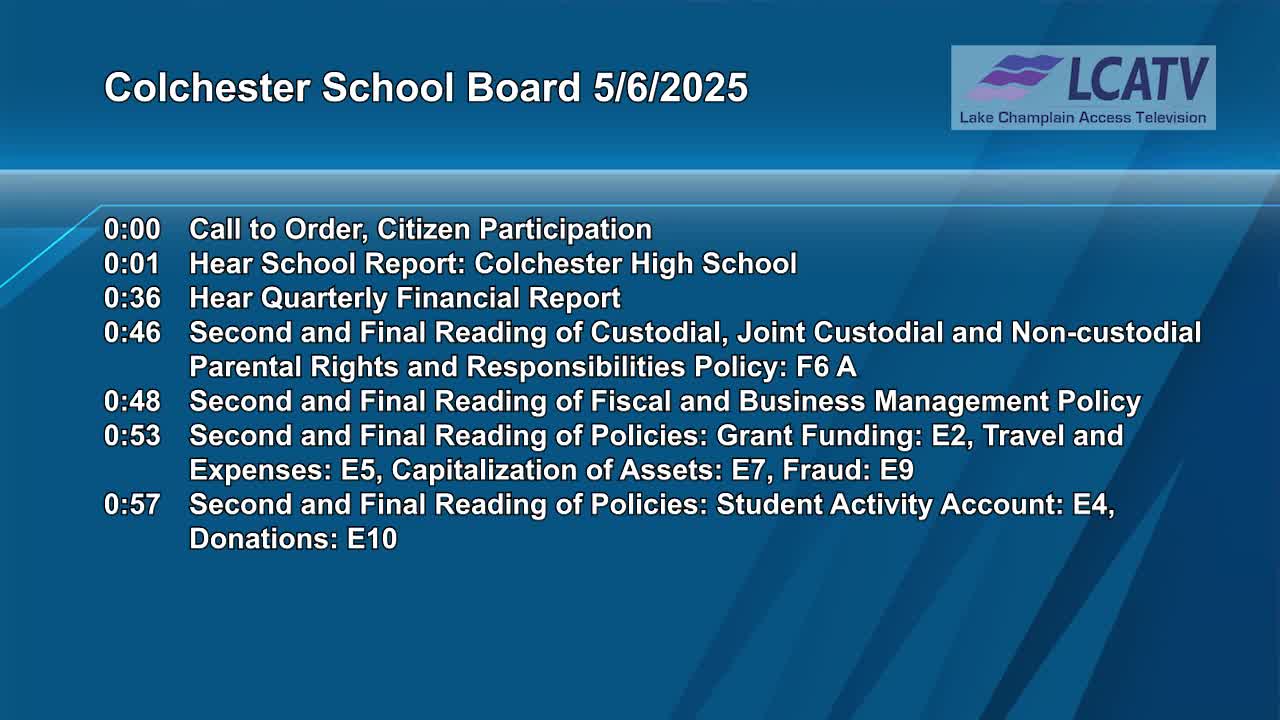 Colchester High principal highlights accreditation, student supports ...