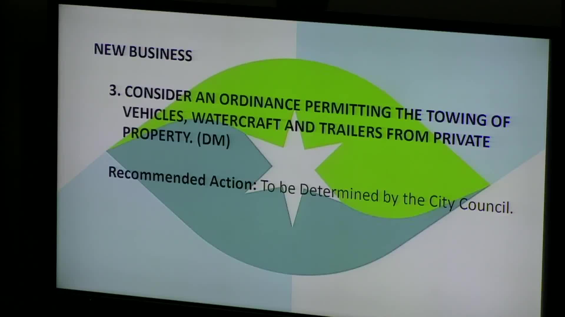 CitizenPortal.ai - Council approves ordinance allowing towing from ...