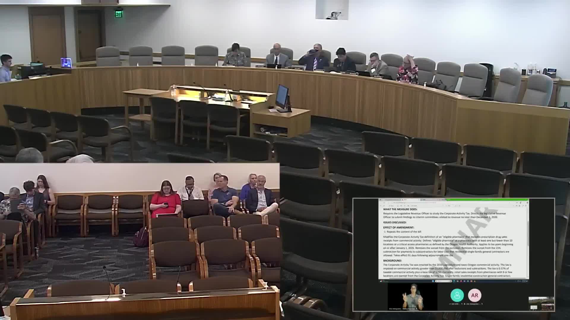 CitizenPortal.ai - Oregon Senate Committee debates bill to exempt small ...