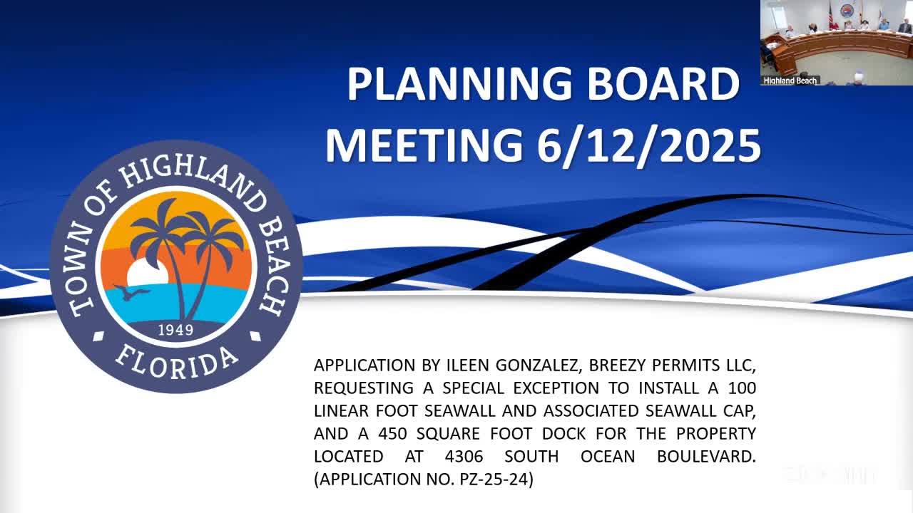 Planning board OKs 100-foot seawall and 450-square-foot dock; board ...