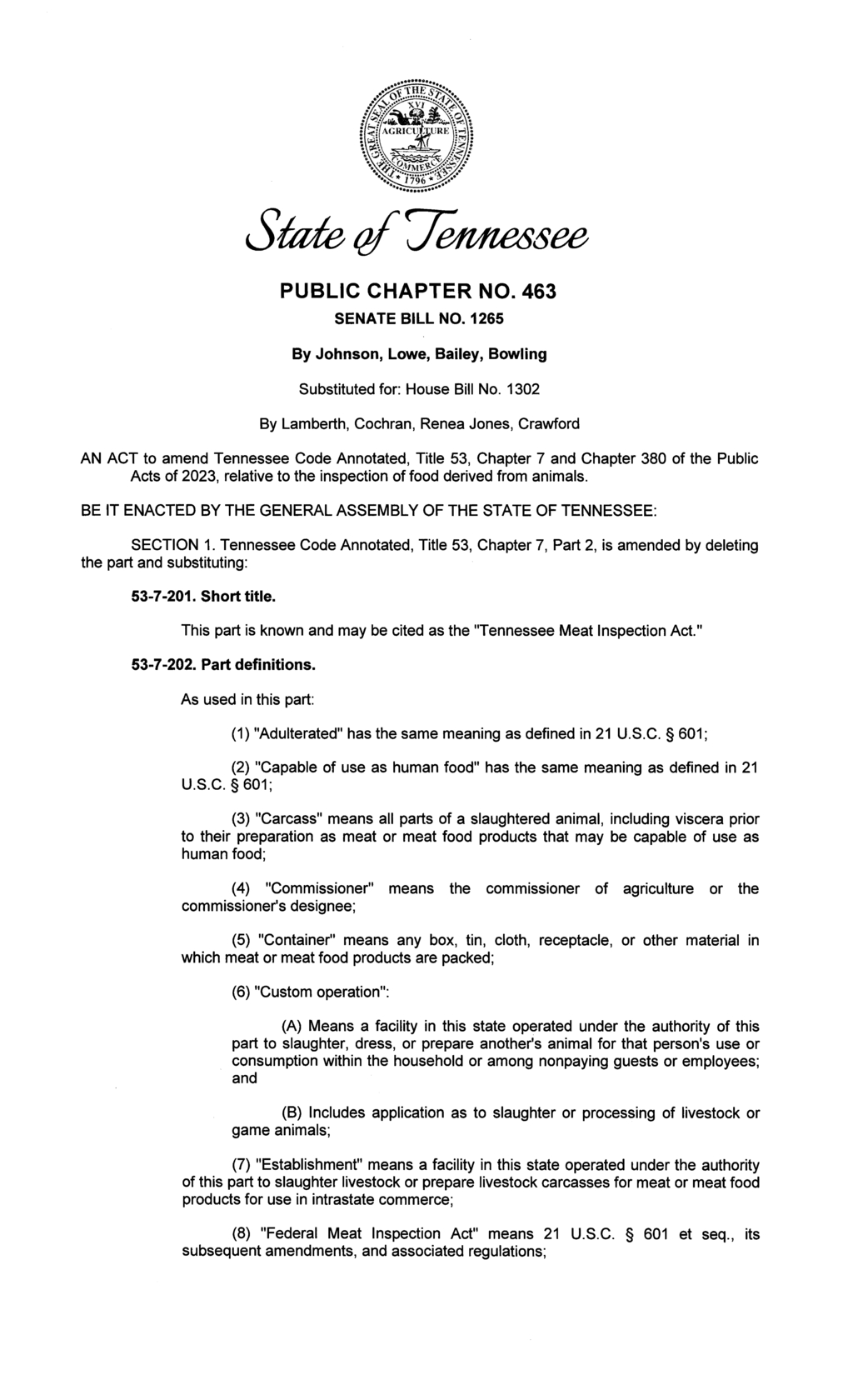 CitizenPortal.ai - Tennessee updates poultry inspection regulations ...