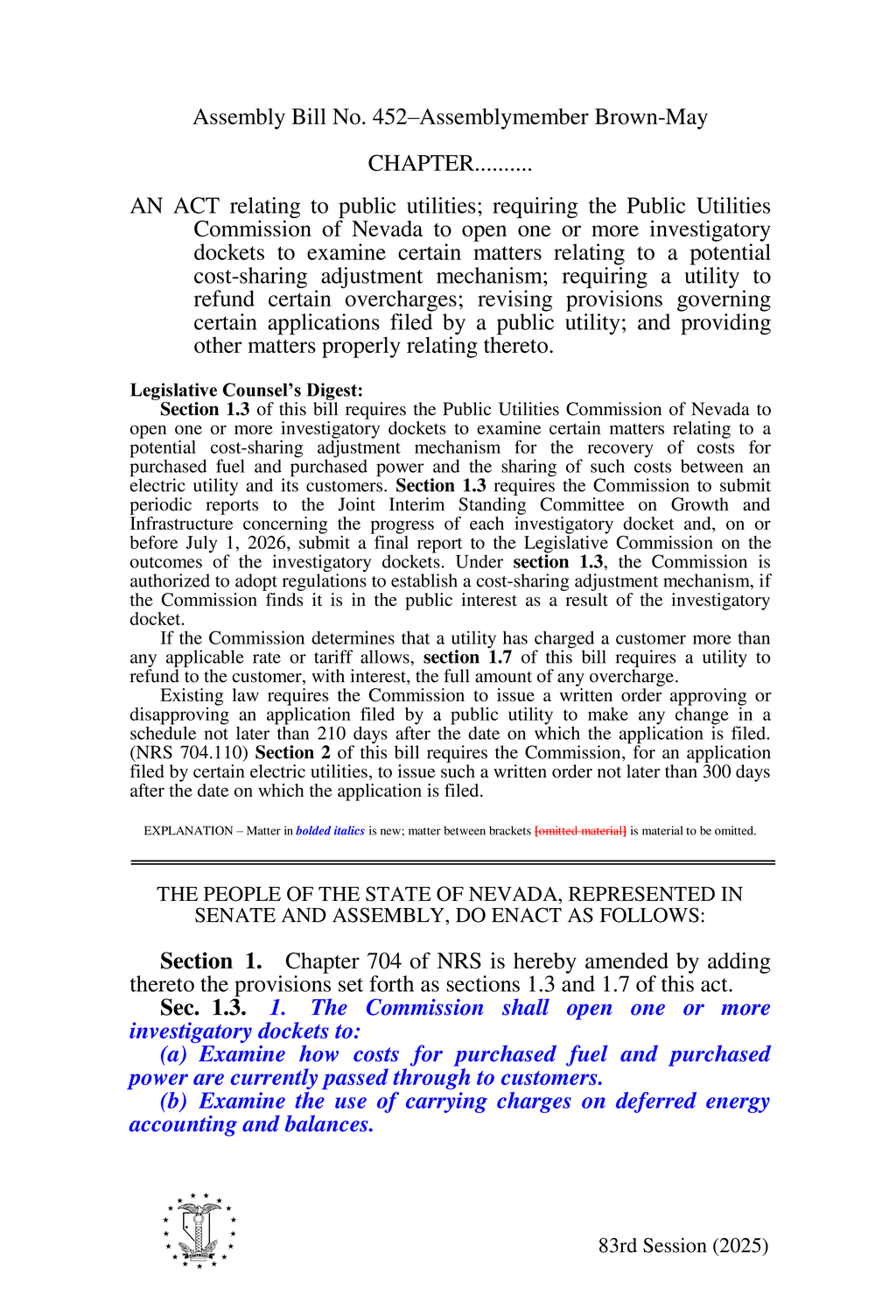 CitizenPortal.ai - Nevada Commission investigates fuel costs and rate ...
