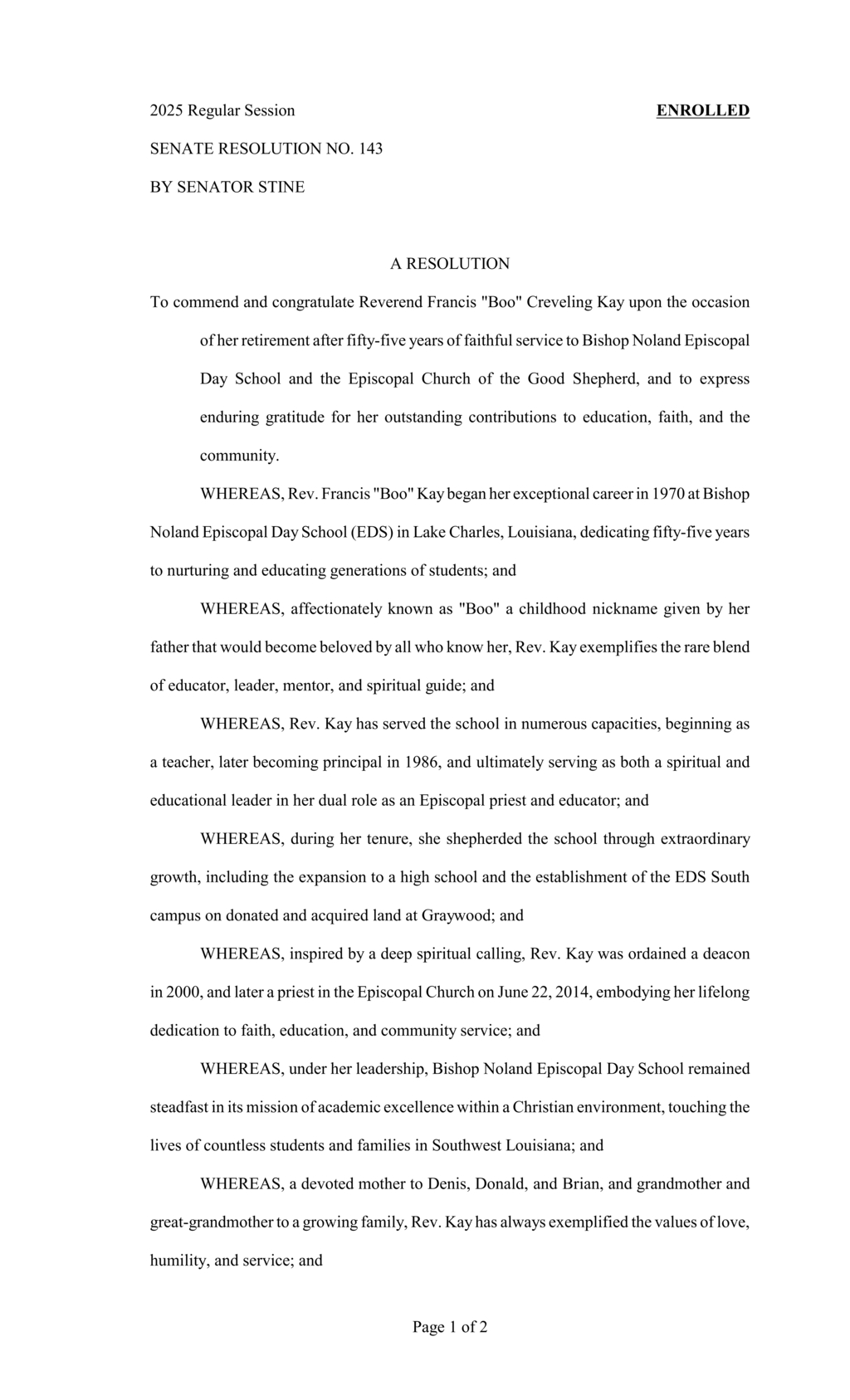 CitizenPortal.ai - Senate commends Reverend Boo Kay on her upcoming ...