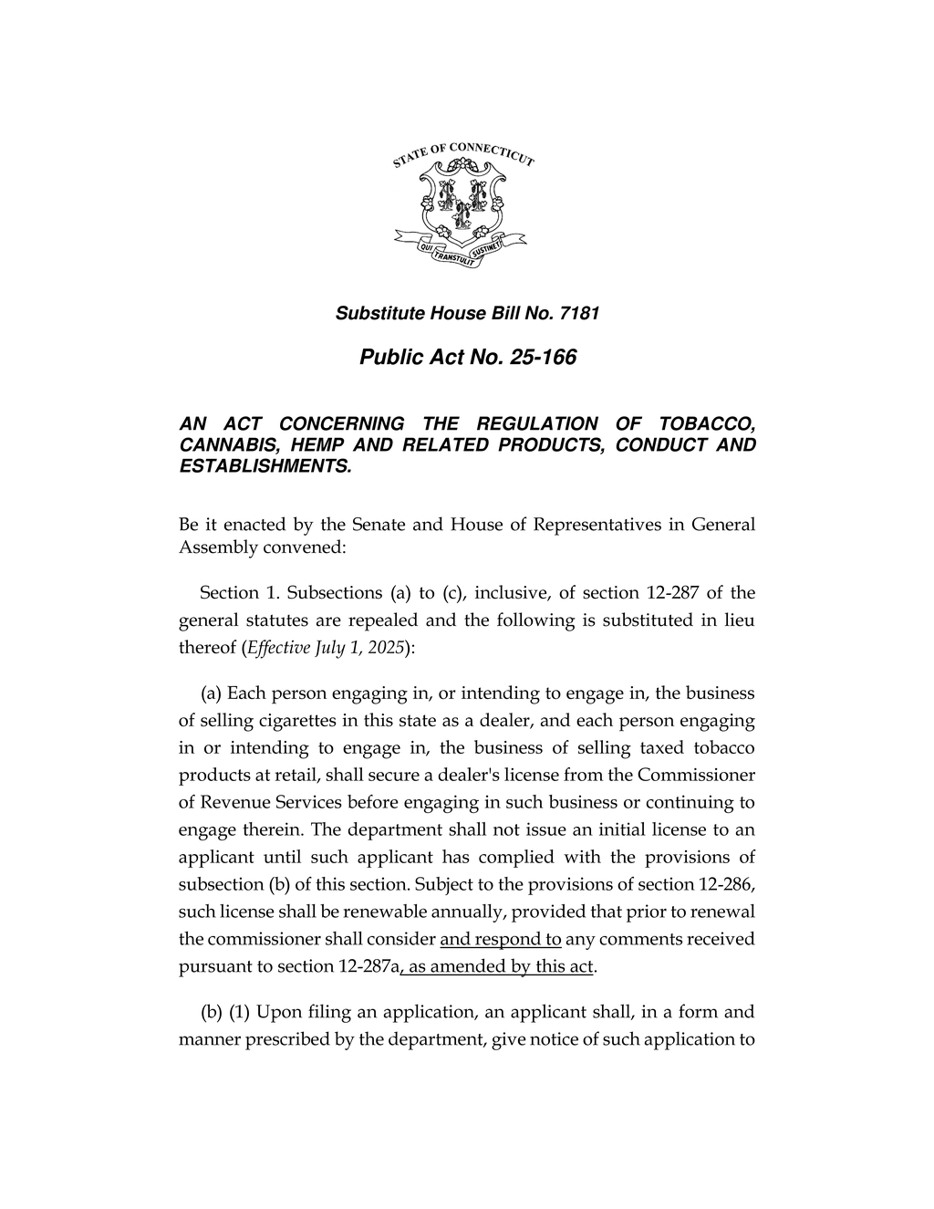 CitizenPortal.ai - Connecticut establishes Cannabis and Hemp Enforcement Policy Board for ...