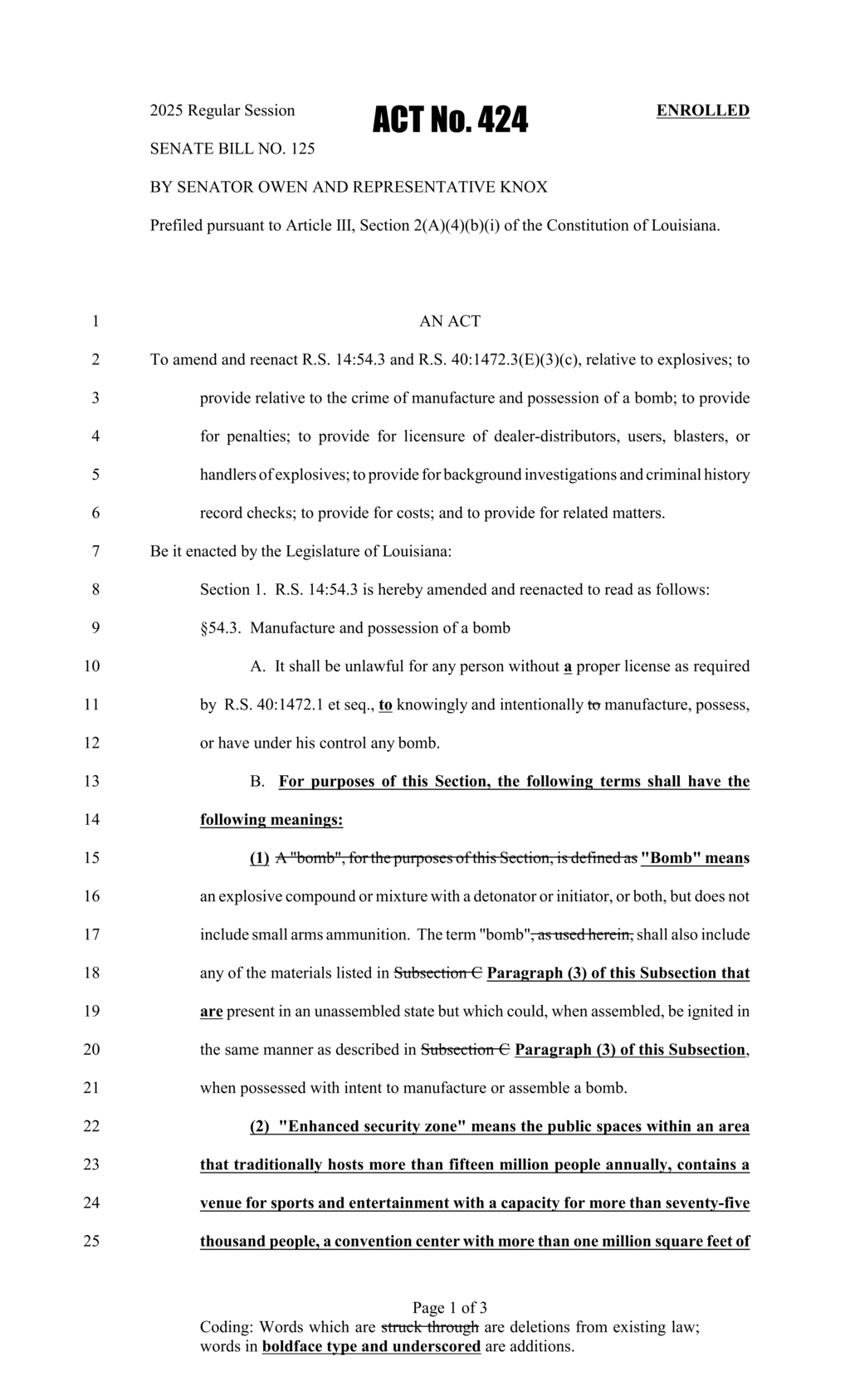 CitizenPortal.ai - Louisiana enacts SB 125 to tighten bomb ...